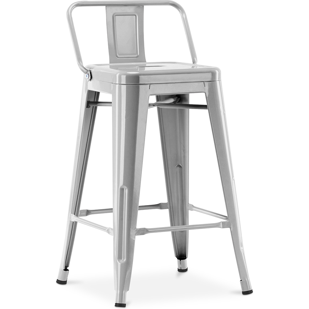 Tabouret Tolix avec petit dossier Pauchard Style - 60cm